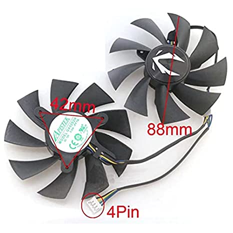 Pi+® (PiPlus®) GPU Replacement Fan For ZOTAC RTX 2060 AMP GTX1660ti 16