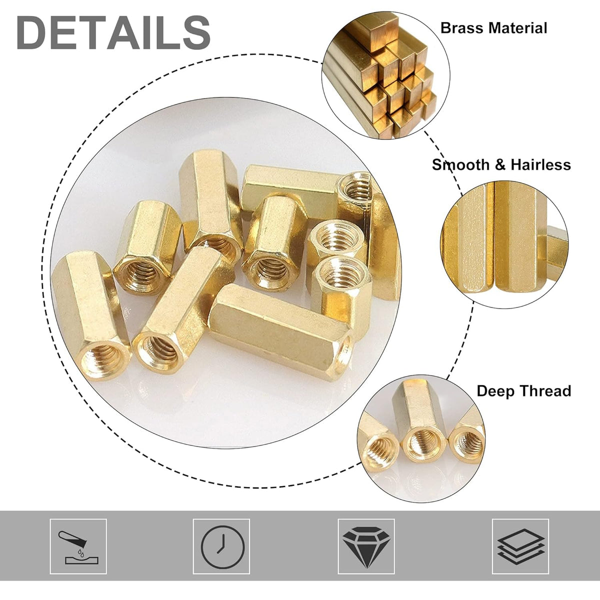 Motherboard Durable Brass Standoff, PCB Boards For Electrical Equipmen ...